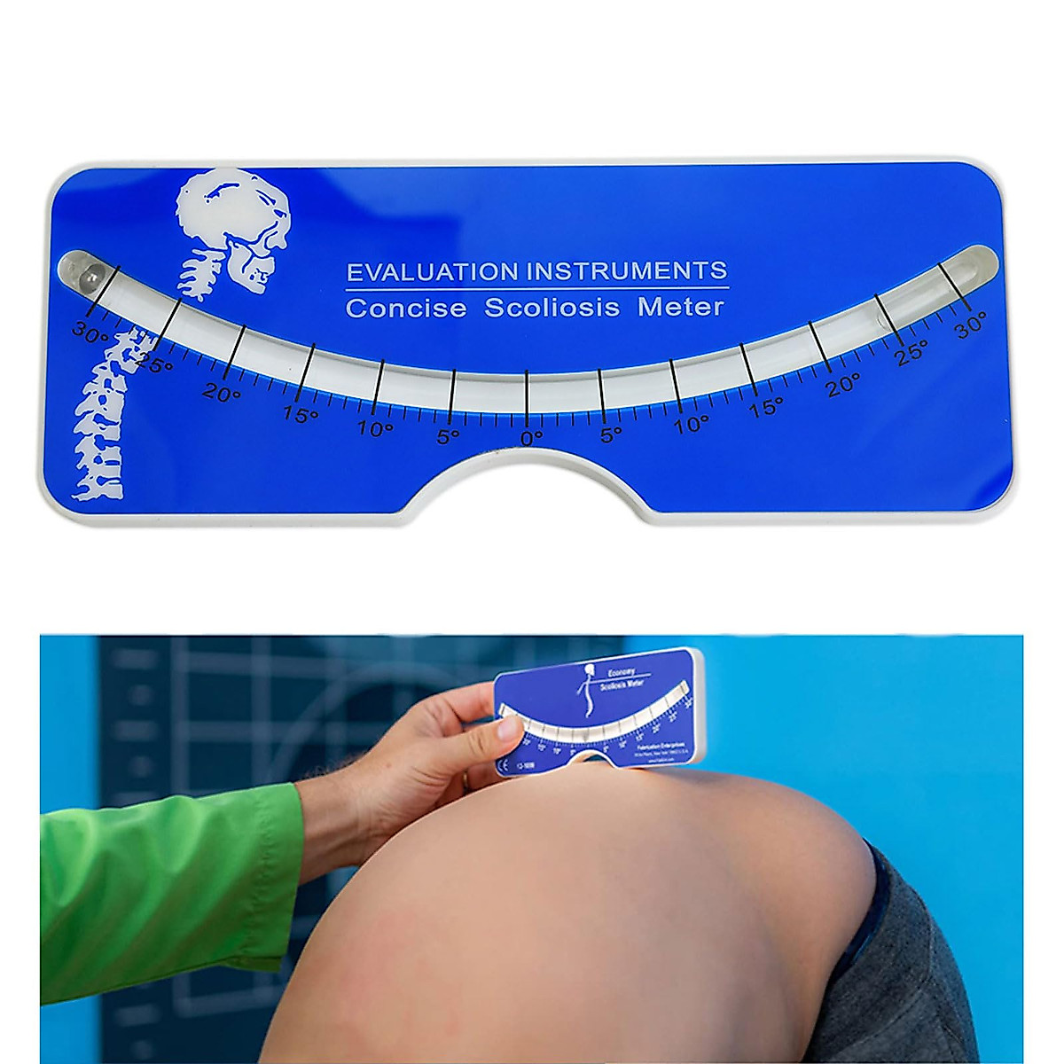 CATSELURRY Side Bend Ruler Scoliosis Test Meter for Diagnosis of Back and Spine Scoliosis in Adults Children 0-30° Scoliosis Test Measuring Meter