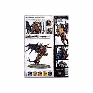 Games Workshop 99120201053 Chaos Lord On Manticore Tabletop and Miniature Gaming, Black