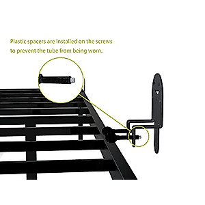 DiaOutro 18 Inch California King Bed Frames Heavy Duty Metal Platform with Non Slip Mattress Gaskets