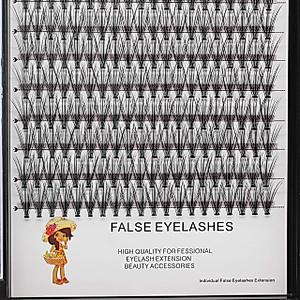 Bodermincer 200pcs/Pack C Curl 20 Root Thickness 0.07mm Professional Makeup Individual Lash Cluster Black Individual Cluster Eye Lashes Grafting Fake False Eyelashes Lash Clsuter Wispy (14mm)