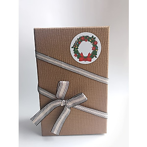 2 Inch 150 PCS Round Merry Christmas Stickers Xmas Present Labels Adhesive Decorative Envelope Seals Stickers for Cards Envelopes Boxes