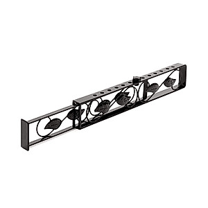 U.S. Patrol Keep Closed for Maximum Lock Ideal Stopper. Sliding Glass Window Security Bar. Adjustable Size. Set of 2, Black