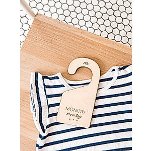 White Loft Weekly Clothes Organizer for Kids Closet, School Uniform and Kids Closet Organizer – Durable Birch Dividers by Days of The Week Mon to Fri – Timeless Design for Any Kids Decor (Set of 5)…