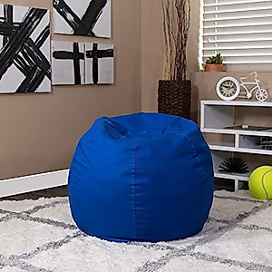 Flash Furniture Dillon Small Solid Royal Blue Bean Bag Chair for Kids and Teens