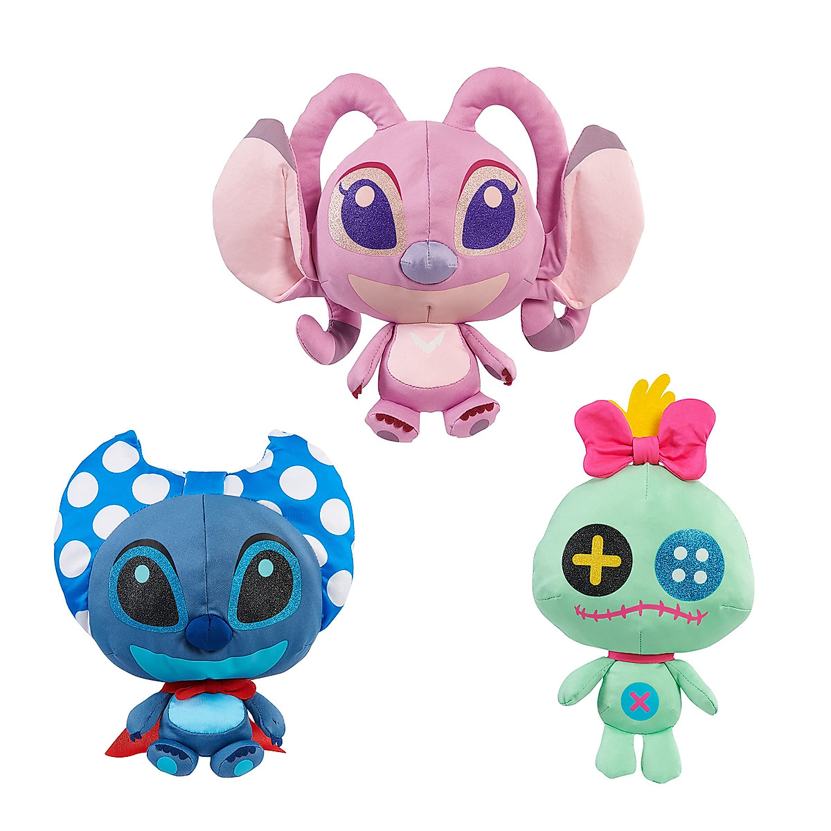 Disney Doorables Puffables Plush Stitch, 10-inch Collectible Plush Featuring Glitter Eyes, Styles May Vary, Kids Toys for Ages 3 Up by Just Play