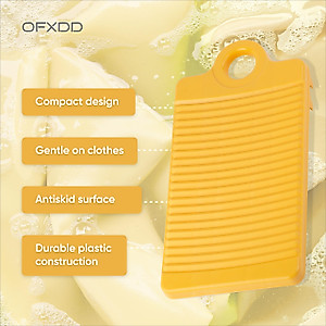 Wash Board for Hand Washing Cloths - Mini Washboard for Laundry Washing Clothes, Antiskid - Plastic Shirts & Socks Washboard for Household, Travel and Camping, 2 Pcs