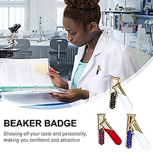 VALICLUD Enamel Pin Enamel Pin 4Pcs Science Brooch Lab Brooch Test Tube Lapel Pin Chemistry Experiment Brooch Coat Gift for Doctors Chemist- Chemistry Laboratory Badge