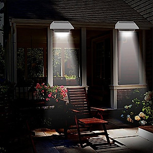 HOSHINE(2 Pack) Solar Powered Gutter Lights Security Light Outdoor Solar Powered 6 LED Waterproof Durable Fence Driveway Garden Patio Path Decking Light Made for Quality Outdoor Life