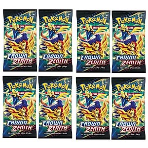8 Packs Pokemon TCG: Crown Zenith - 10 Card Booster Pack