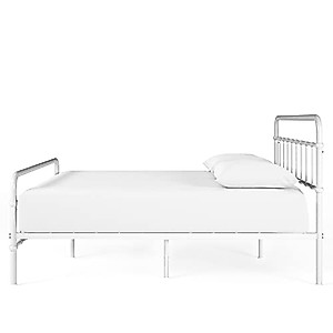 ZINUS Florence Metal Platform Bed Frame / Mattress Foundation / No Box Spring Needed / Easy Assembly, White, Full