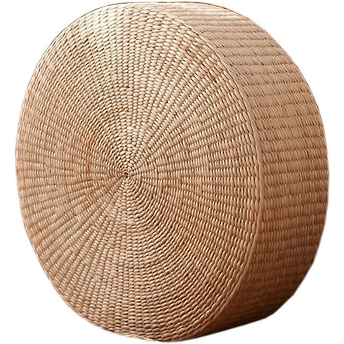 HUAWELL Japanese Style Handcrafted Eco-Friendly Breathable Padded Knitted Straw Flat Seat Cushion, Hand Woven Tatami Cushion Best for Zen, Yoga Practice or Buddha Meditation (19.7)