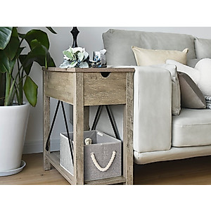 StorageWorks Storage Baskets for Shelves, Rectangular Closet Organizers with Handles, Foldable Closet Storage Baskets for Utility Room, 3-Pack, Gray