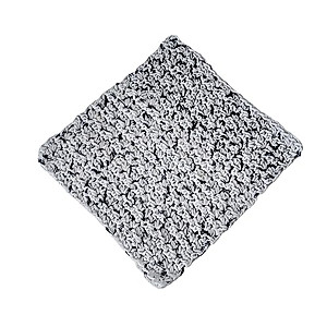 Black White Dish Cloth Set of 3 Handmade Crochet Wash Cloths Organic Cotton Eco Friendly Dish Rags