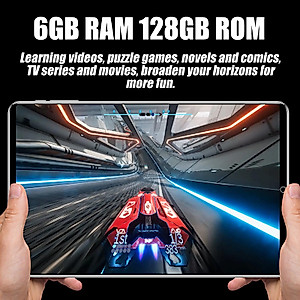 Sanpyl 6GB RAM 128GB ROM 10.1in Talking Tablet for Android11, BT5.0, 2.4G 5G WiFi, 5000mAh Type C Rechargeable, 2560x1600 IPS, Front 5MP & Rear 8MP, 3 Card Slot, 3.5mm, 100-240V