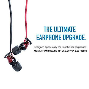 COMPLY Isolation Plus Memory Foam Replacement Earbud Tips for Sennheiser Momentum Earphones with Noise Reduction, WaxGuard, and Secure Fit (Small, 3 Pairs)