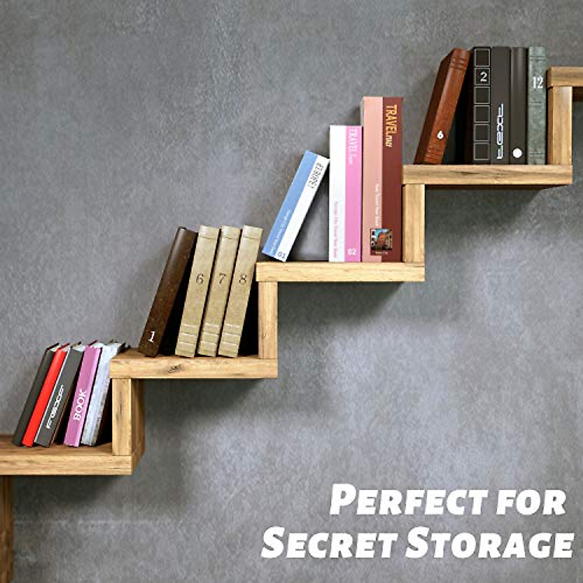 ANZON MORIES Decorative Box Set, 3 Packs, Memory Book Box Modern Magazine Style Storage for Secret Hidden, Home Bookshelf Décor, Large 12", Med 10" Small 8"