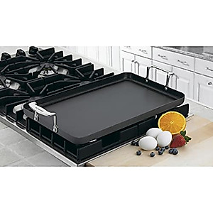 Cuisinart Double Burner Griddle, Chef's Classic Nonstick Hard Anodized, Stainless Steel, 655-35 13-Inch x 20-Inch