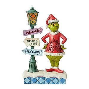 Enesco Jim Shore Dr. Seuss Standing by Lit Lamppost 10.24" Figurine