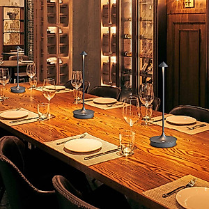 Cordless Table Lamp Rechargeable LED Table Lamps Battery Operated 4000mAh Touch Dimmable Wireless Lamp Waterproof Portable Outdoor Table Light for Restaurants and Dining Home Indoor/Outdoor Use