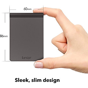 Lexar 1TB SL200 Portable SSD, Read/Write Speeds of up to 550/400 MB/s, USB-C, External Solid State Drive (LSL200X001T-RNNNU)