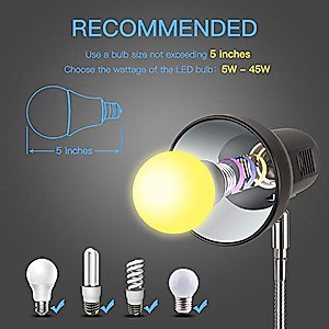 SZMANWEISI Clamp Desk Lamps 360 ° Flexible Clip on Light,Portable Book Reading Light,Clip on Desk/Table/Bed/Piano/headboard Light Home/Bedroom Lighting