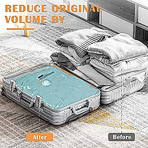 BRIAN & DANY Vacuum Storage Bags with Electric Pump, Vaccum Sealed Space Saver for clothes mattress, 12 Pack (4 Jumbo, 4Large, 4Medium)