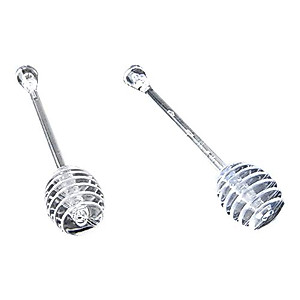2 Pack BPA Free Honey and Syrup Dipper Stick Server Honey Spoon