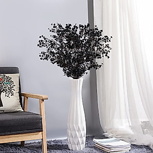 Hamore 4Pcs 39.4 in Baby Breath Gypsophila Artificial Flowers Fake Gypsophila Flowers Artificial Flowers for DIY Floral Arrangement Fake Real Touch Flowers for Wedding Party Home Garden Decor, Black