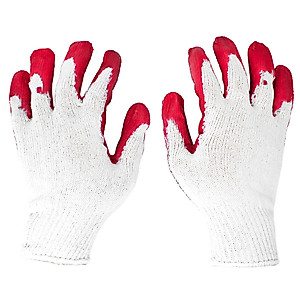 CBC Crown PREMIUM Non-Slip Red Latex Rubber Palm Coated Work Safety Gloves Garden Gloves (300 PAIRS)