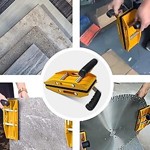 Granite Lifting Tools - 2 Pcs Double Handed Stone Carrying Clamps with Slip-Proof Rubber Pads, 150kg Load Capacity for Moving Marble, Glass, Slabs, Plywood - Heavy Duty Slab Clamp for Easy Transport