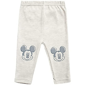 Disney Newborn Baby Boys Girls 7 Piece Layette Gift Set: Mickey Mouse, Winnie the Pooh & Minnie Mouse, 0-6M, Size 0-3M, Mickey Blue/Heather Grey