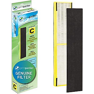 GermGuardian Air Purifier Filter FLT5000 Genuine HEPA Replacement Filter with Guardian Technologies GermGuardian Air Purifier GENUINE Carbon Filter 4-Pack