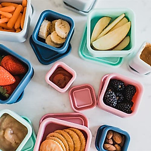 Dreamroo Mini Silicone Containers - Set of 3 Silicone Food Storage Containers | BPA Free, Airtight, Dishwasher and Freezer Safe