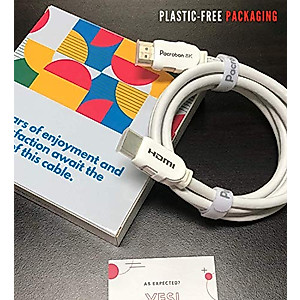 Pacroban 8K HDMI Cable (10ft) White,8K 60, 4K 120, and up to 10K Resolution, eARC,QFT, QMS, VRR,48Gbps Bandwidth, Dynamic HDR, HDCP 2.2 & 2.3, DTS:X, Dolby Atmos, Dynamic HDR, CL3 in-Wall Safe
