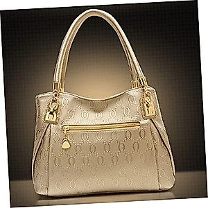 TENDYCOCO 3pcs set Tote Ladies Shoulder Supplies Purse Handle Satchel for Leather Women Pu Messenger Female Bag Gold Top Outdoor Handbag Travel