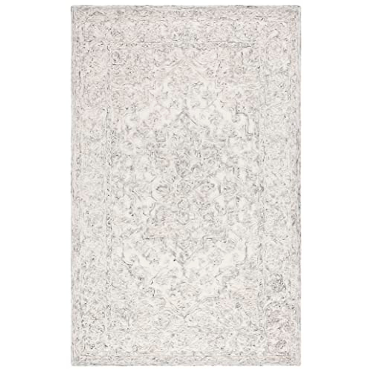 MARTHA STEWART Collection by SAFAVIEH 8' x 10' Ivory/Charcoal MSR3532H Handmade Contemporary Wool Area Rug