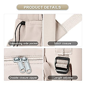 UPPACK Backpack Lightweight bag Waterproof college backpack for cute Aesthetic backpack Casual Daypack for Men Women(Beige)