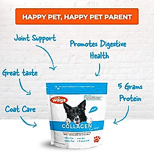 Totally Wags Collagen for Dogs: All Natural Premium Non GMO Collagen. Supports Healthy Joints, Skin, Fur, Digestion.