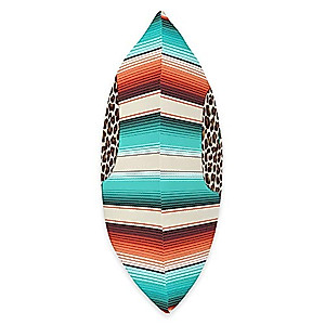 Funny Serape Cactus designs Funny Leopard Serape Cactus Print Turquoise Throw Pillow, 16x16, Multicolor