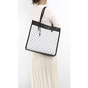 Marc Jacobs The Grind Coated Leather Tote (Cotton Multi)