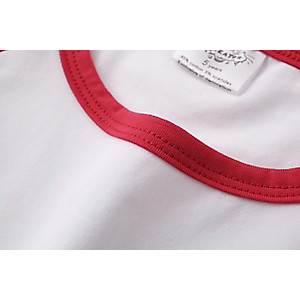 Toddler Baby Girls Boys 3/4 Sleeve Shirts Raglan Shirt Baseball Tee Cotton T-Shirt (Red, 5 Years)