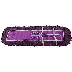 Ultimate Dust Mop Kit: Industrial-Grade Performance, Heavy-Duty Frame, Telescopic Handle - Purple 48 Inch