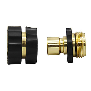Twinkle Star 3/4 Inch Garden Hose Fitting Quick Connector Male and Female Set, 2 Set