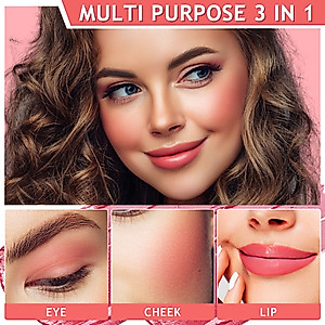 Ofanyia Liquid Blush, Soft Cream Blush Face Makeup, Moisturizing Lightweight Blendable Feel, Natural-Looking, Easy to Blend Soft Velvet Liquid Blusher for Cheek (02#)