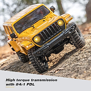 EAZYRC Patriot 1/18 2.4Ghz Crawler RC Car, All Terrain Hobby 4WD Off Road Truck Vehicle Models RTR for Boys Kids - Batteries x2