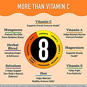 Airborne Vitamin C 1000mg (per serving) - Very Berry Chewable Tablets (32 count in a box), Gluten-Free Immune Support Supplement, With Vitamins A C E, ZINC, Selenium, Echinacea & Ginger, Antioxidants