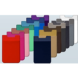 Elastic Phone Card Holder Pocket, Stick-On Wallet, Adhesive Credit Card Pouch, Compatible With iPhone And Samsung Galaxy – Gray