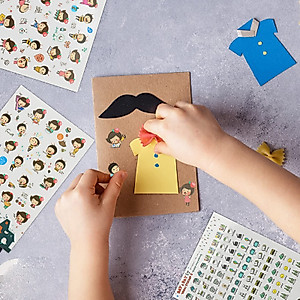 12 Sheets Happy Girl DIY Scrapbook Sticker, Kawaii Cartoon Korean Planner Stickers Set for Diary,Book,Phone and Photo Album