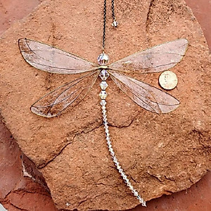 IcyAits Suncatcher Dragonfly, Small Dazzlefly Dragonfly Sun Catcher with Crystals,Rainbow Maker Pendant Window Hanging Ornamen…
