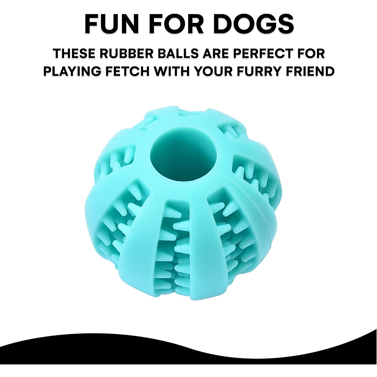 Interactive Dog Chew Toy Ball - Bite-Resistant Dog Treat Ball Dispenser Feeder - Ideal as Dog Puzzle Toys for Dog Boredom, Puppy Teething & Mind Stimulating Training Exercise (Color May Vary)